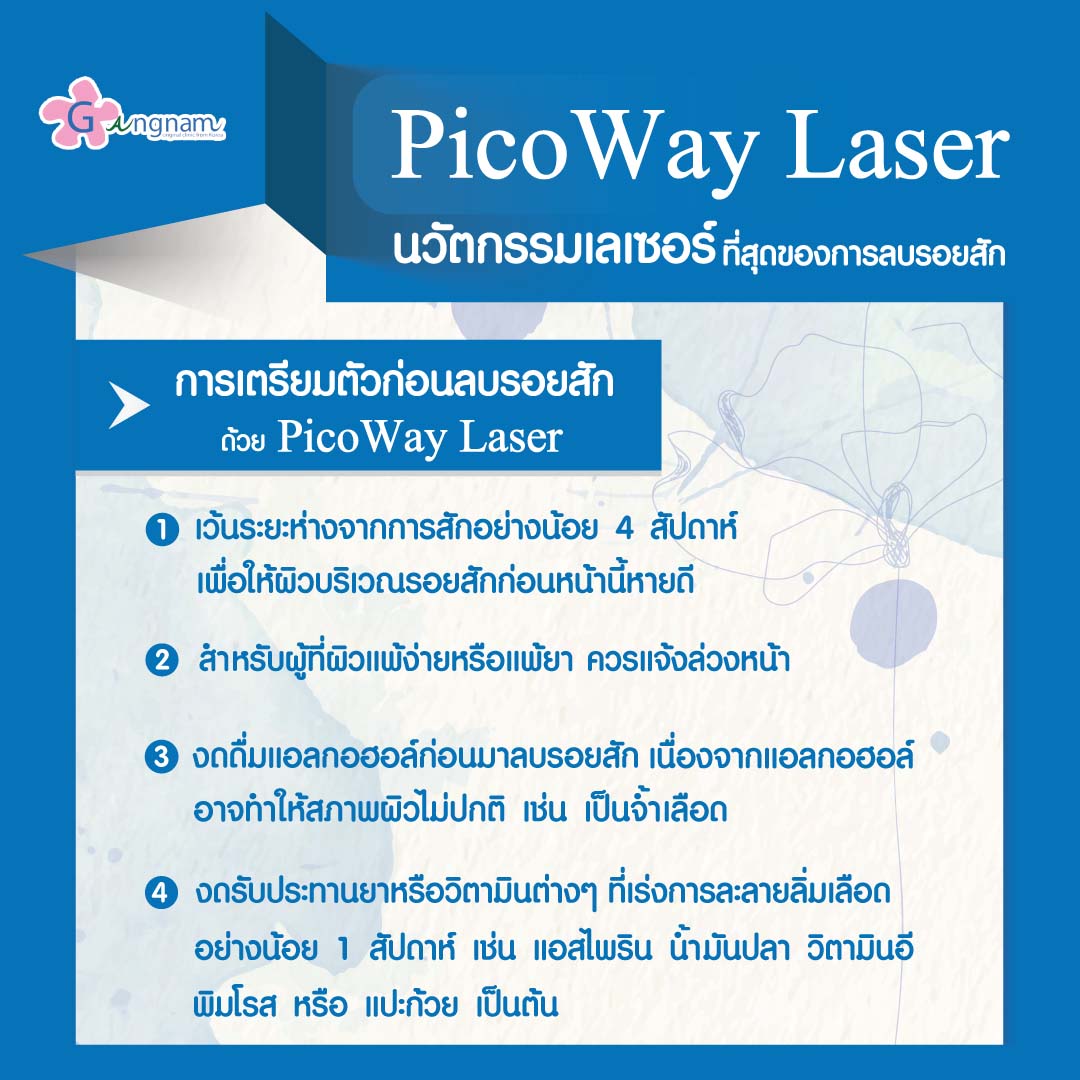 PICOWAY ลบรอยสัก ด้วยนวัตกรรมที่ดีที่สุด ท้าให้ทดลองฟรี ต้องที่กังนัมคลินิก